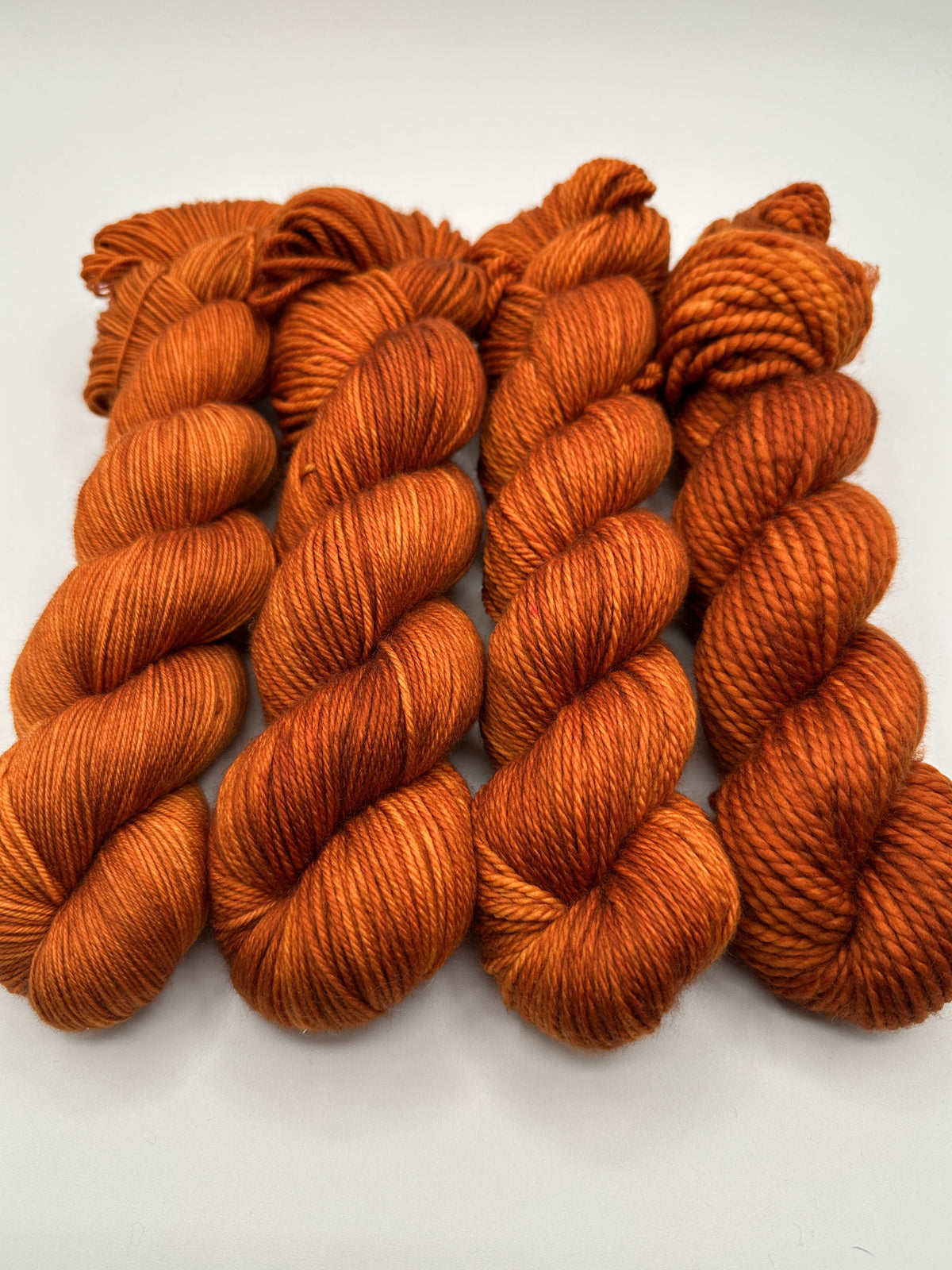 Rusty Orange Hand Dyed Merino Wool Yarn – Arcane Fibre Works