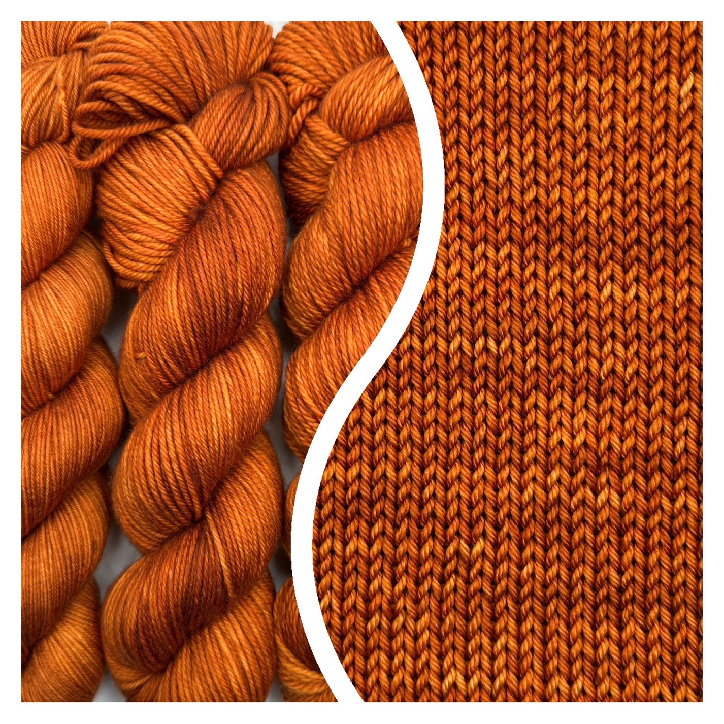 Rusty Orange - Hand-Dyed Merino Wool Yarn – Arcane Fibre Works