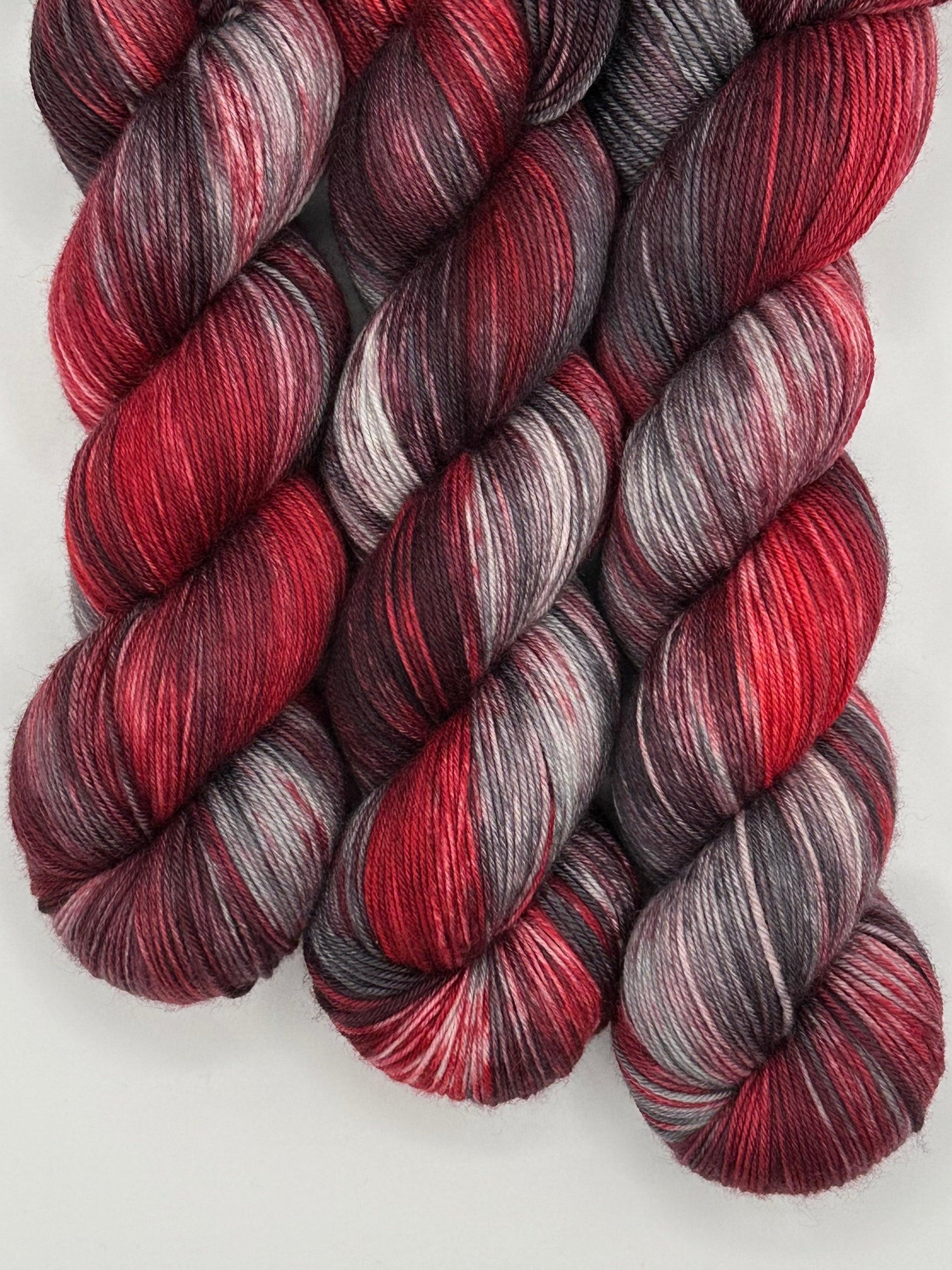 Crimson Moon - Hand-Dyed Merino Wool Yarn – Arcane Fibre Works