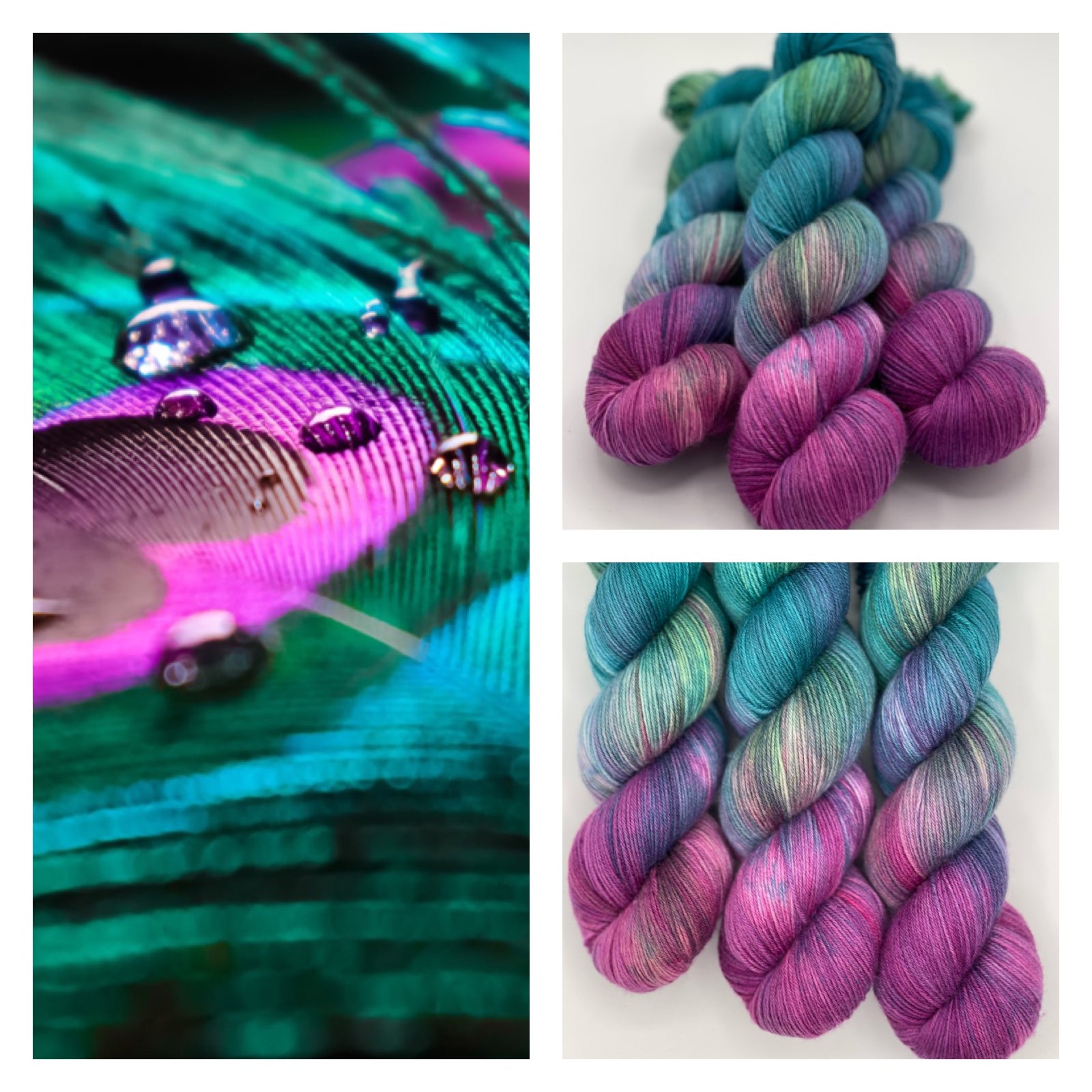 Peacocks Feather Hand Dyed Merino Wool Yarn – Arcane Fibre Works